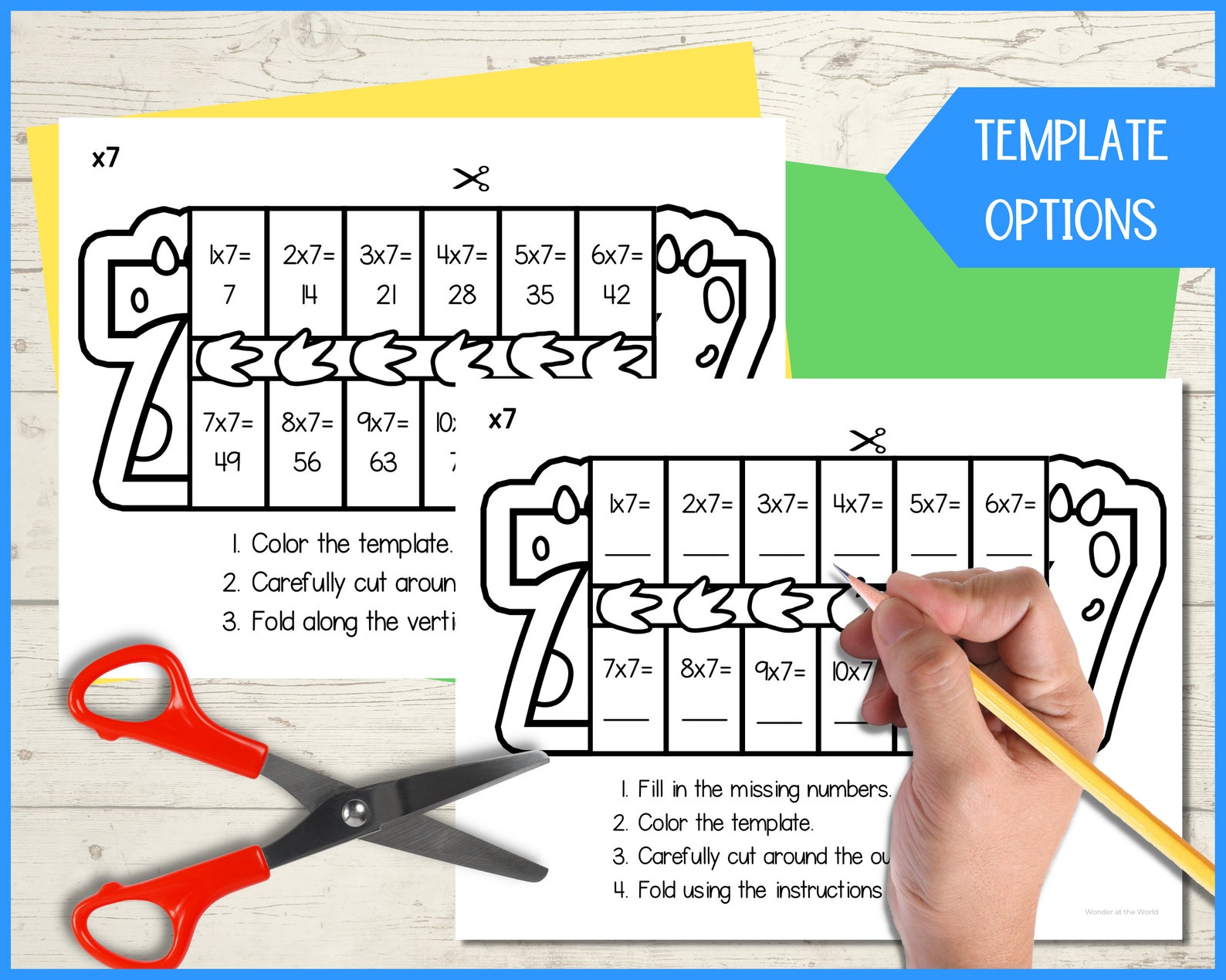 Multiplication Printable Foldout Activity | 2-12 Times Tables | Math ...
