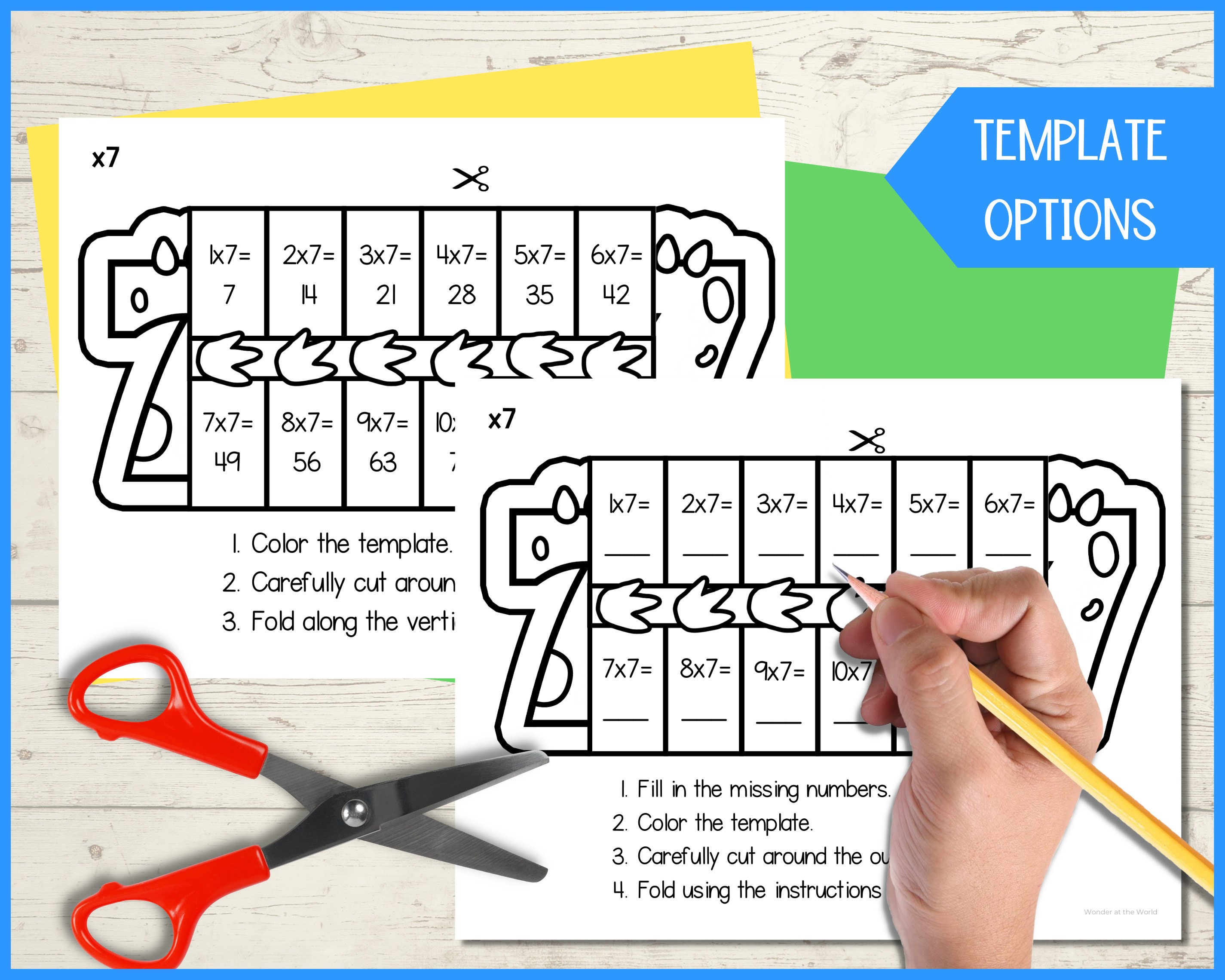 Multiplication Printable Foldout Activity | 2-12 Times Tables | Math ...