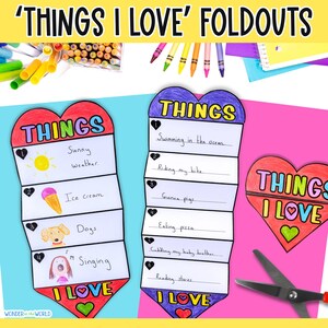 Things I Love Foldouts Valentine's Day Writing Craft Activity for ...