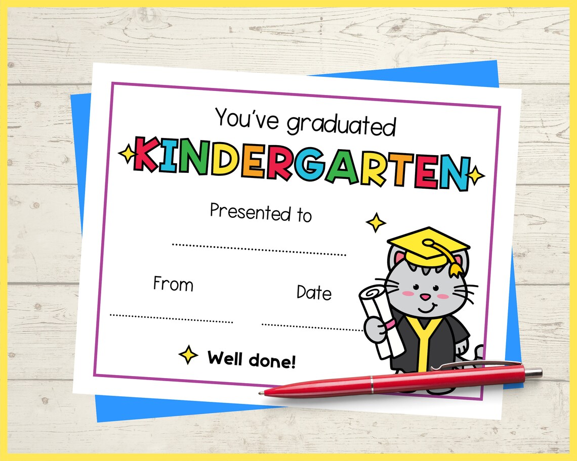 Kindergarten Graduation Certificates Editable PDF End of Year Awards ...