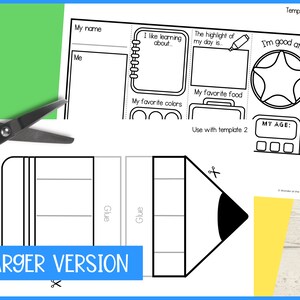 All About Me Back to School Foldable Pencil Craft Activity for First ...