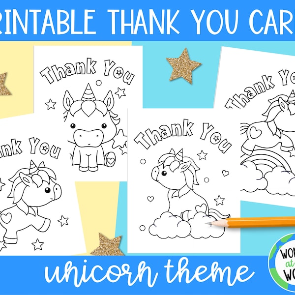 Kids Thank You Cards - Etsy