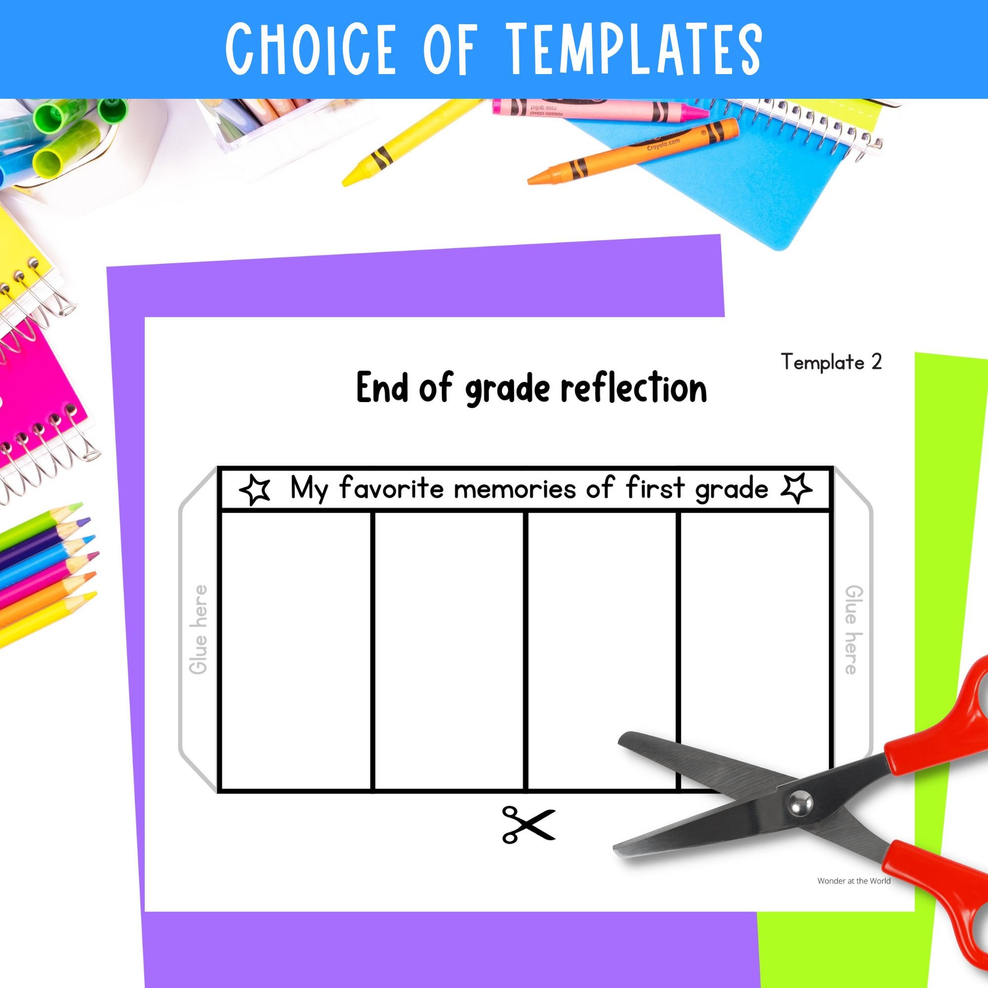 End of School Year Reflection Activity for First and Second Grade Last ...