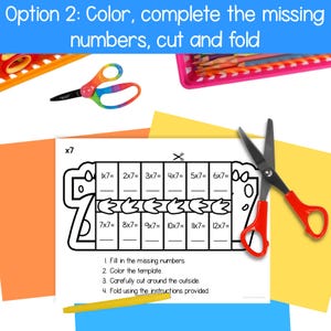 Multiplication Printable Foldout Activity | 2-12 Times Tables | Math ...