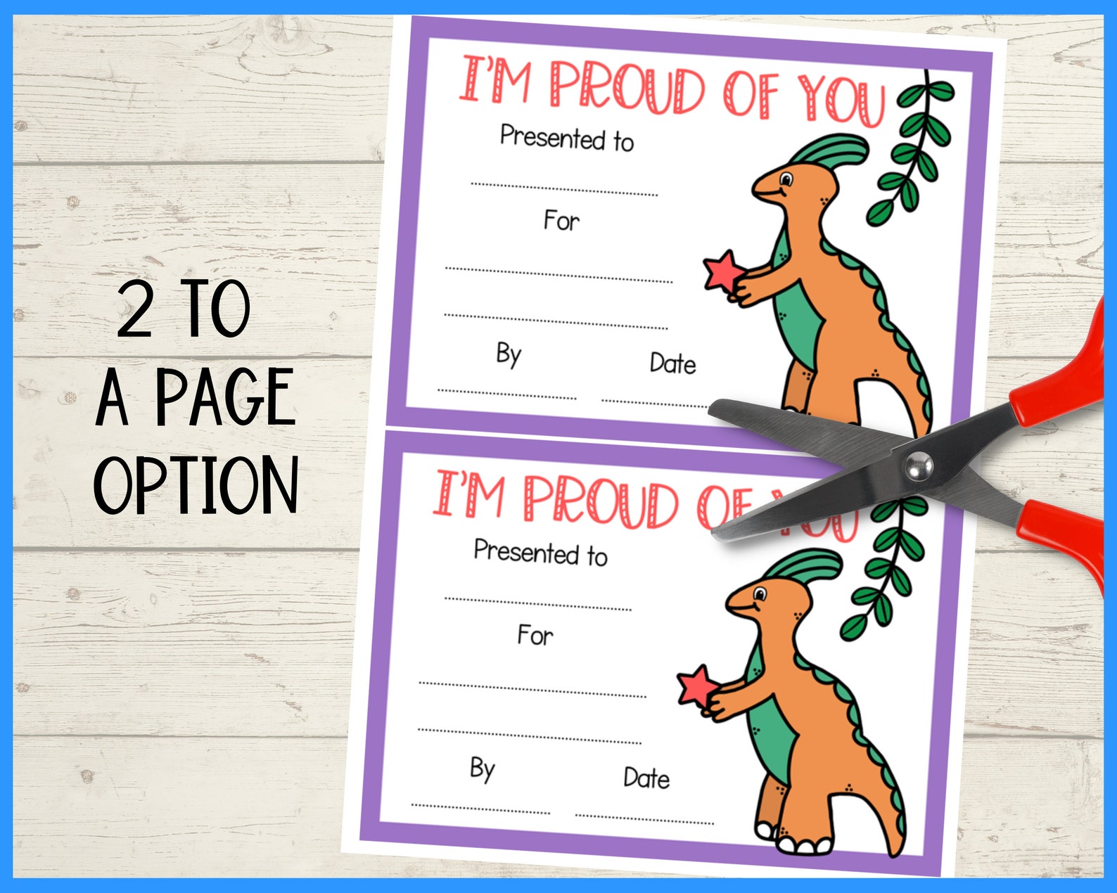 10 Dinosaur Classroom Reward Certificates for Kids | Digital Download ...