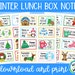 24 Printable Winter Christmas Lunch Box Notes for Kids - Etsy