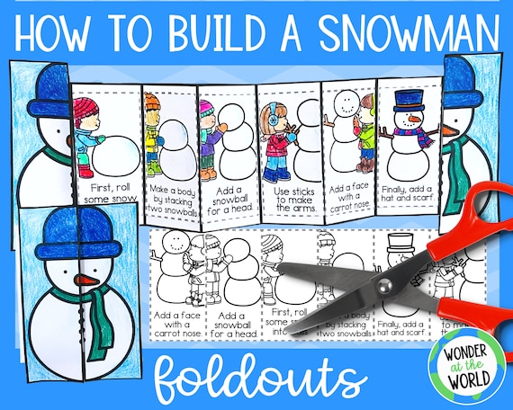 Snowman Sequencing Worksheet Winter Snowman Sequencing & Label
