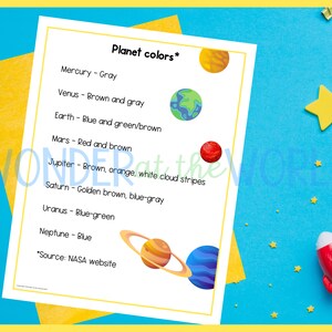 Solar System Planets Foldout Kids' Craft | A4 and 11x8.5 Inch | Digital ...