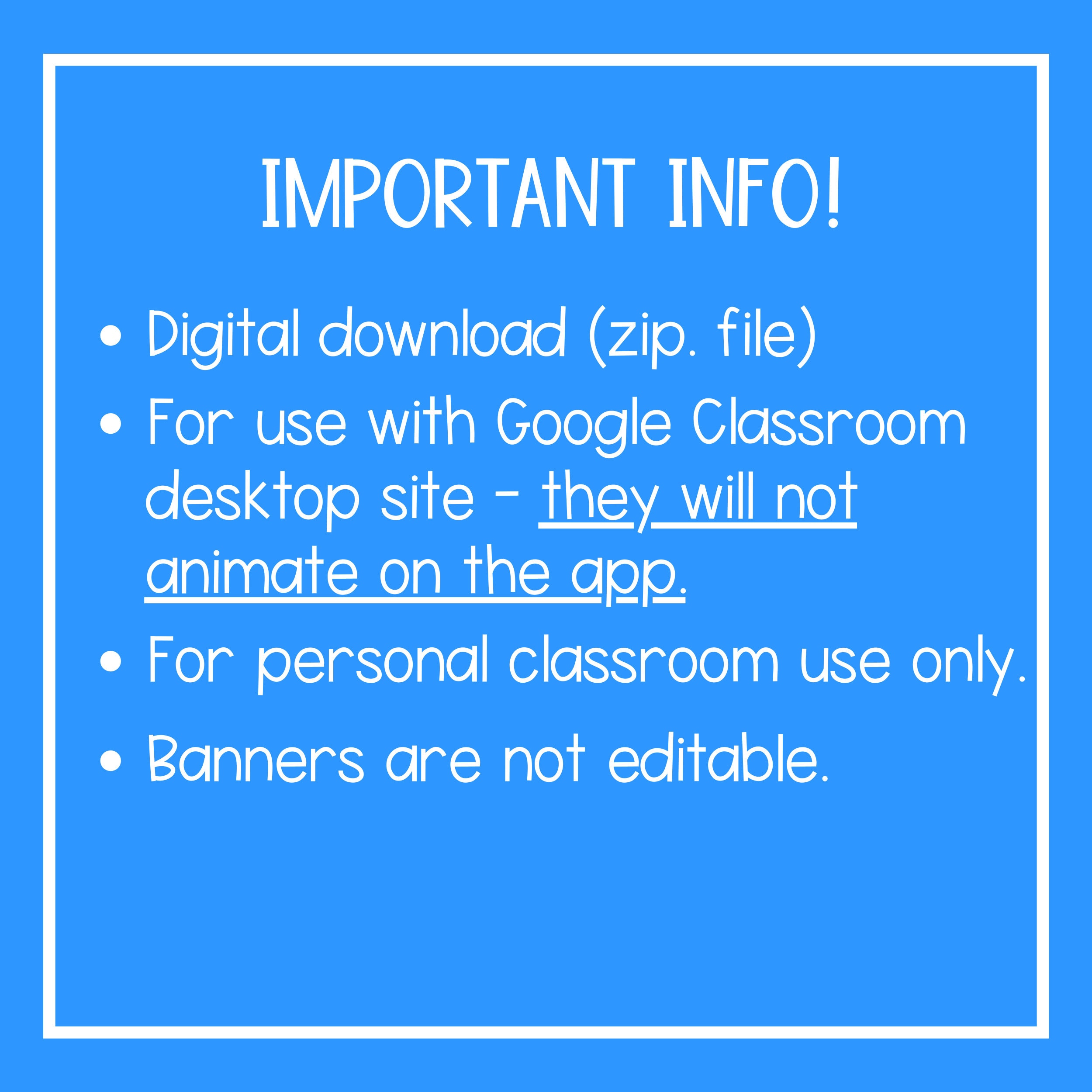 Bright Rainbow Themed Animated Google Classroom Headers Banners for ...