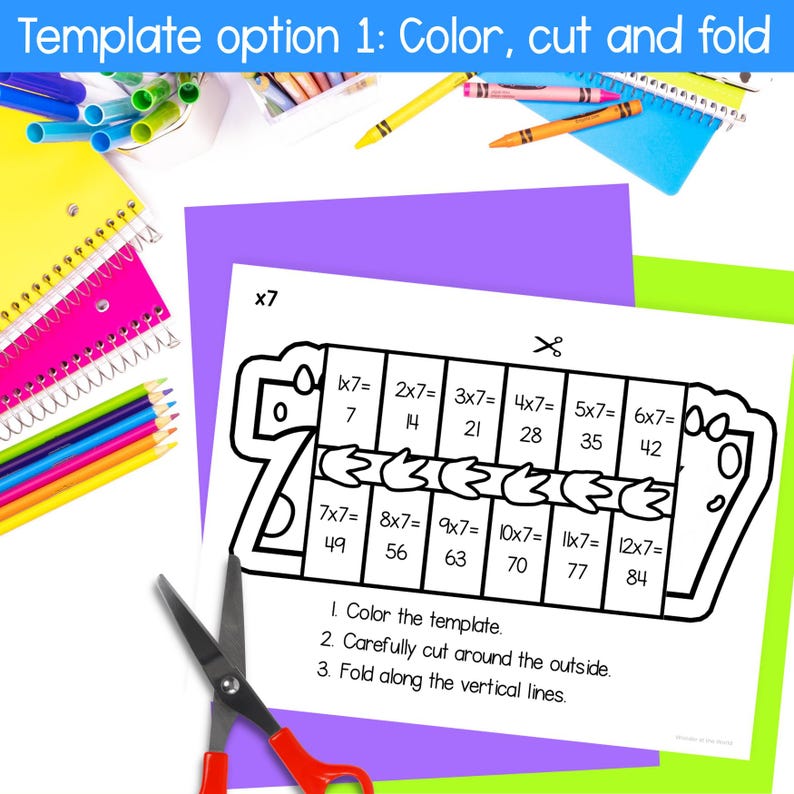 Multiplication Printable Foldout Activity | 2-12 Times Tables | Math ...