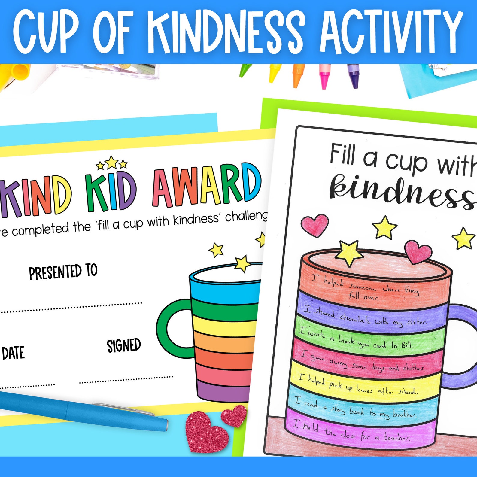 Kindness Activity for Kids | Fill a Cup of Kindness | UK and US ...