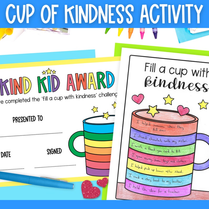 Kindness Activity for Kids | Fill a Cup of Kindness | UK and US ...