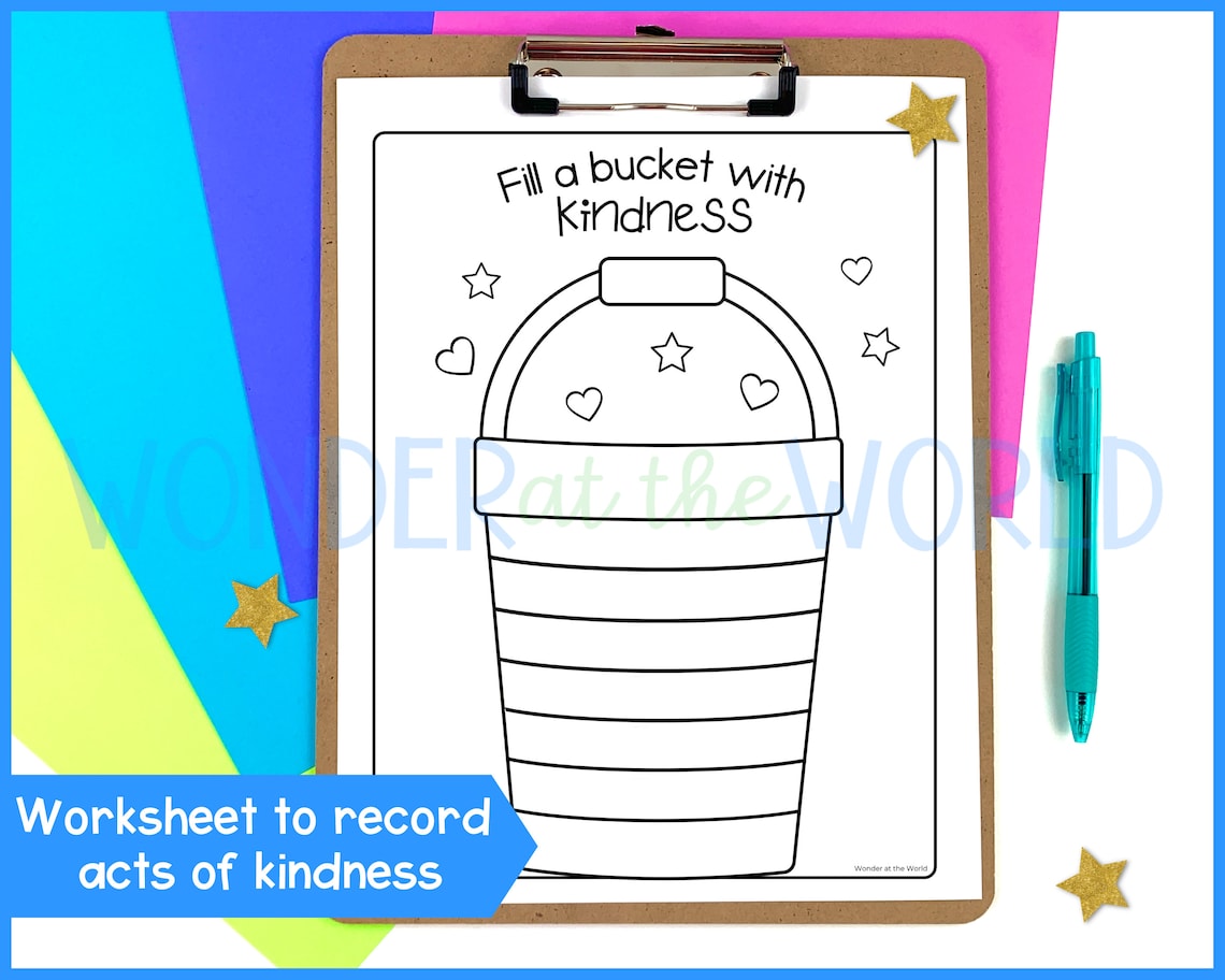 Kindness Activity for Kids Fill a Bucket With Kindness UK and US ...