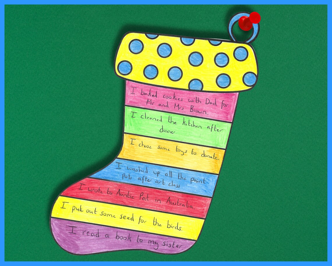 Fill a Stocking With Kindness Christmas Activity for Kids A4 - Etsy