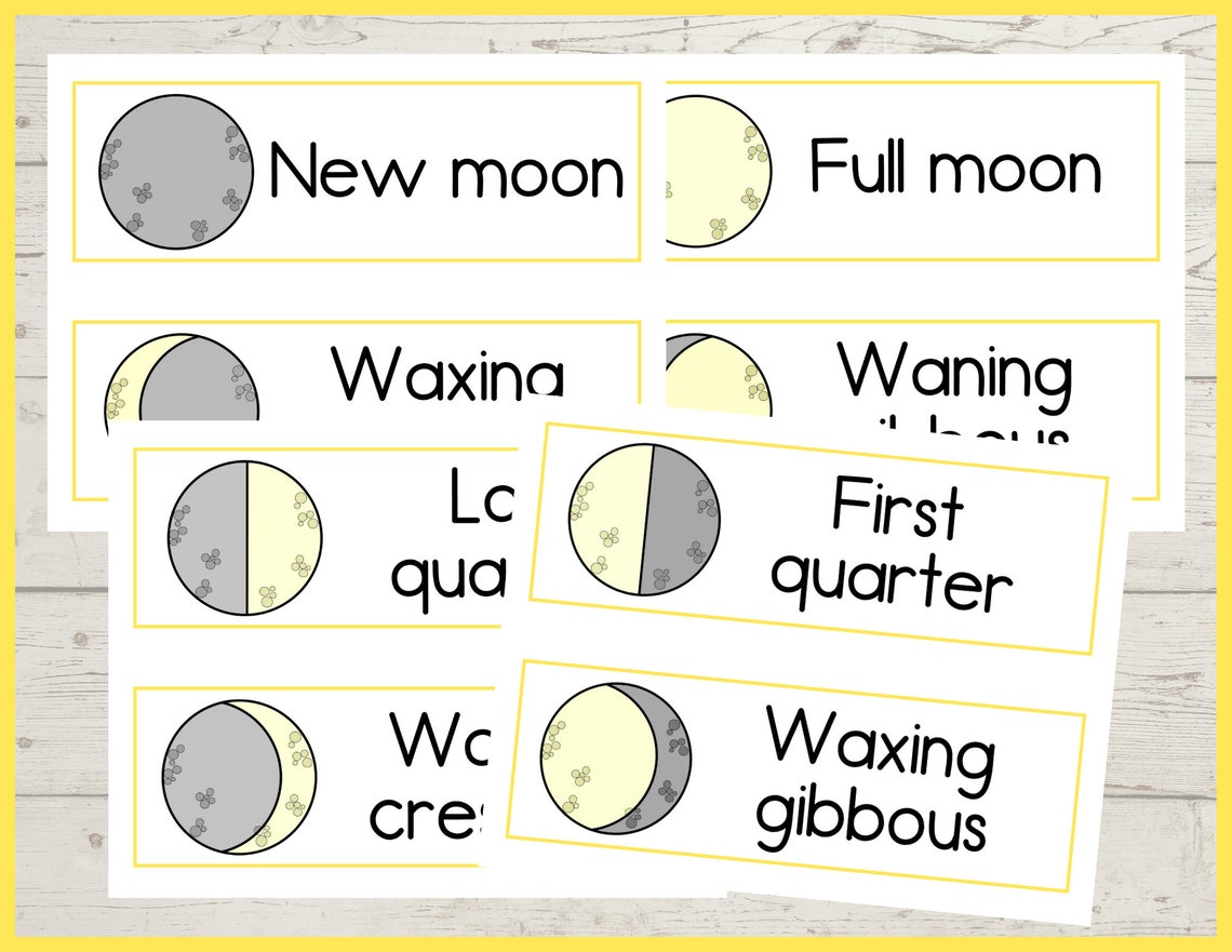 Southern Hemisphere Phases of the Moon Foldout Kid's Craft Activity ...
