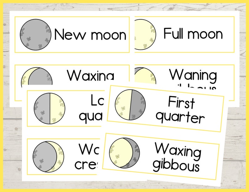 Southern Hemisphere Phases of the Moon Foldout Kid's Craft Activity ...
