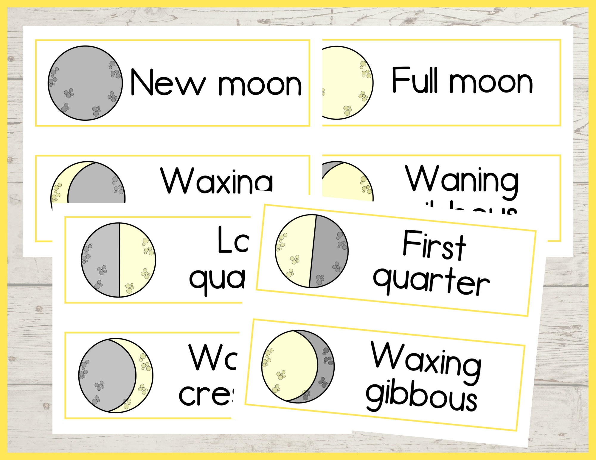 Southern Hemisphere Phases of the Moon Foldout Kid's Craft Activity ...