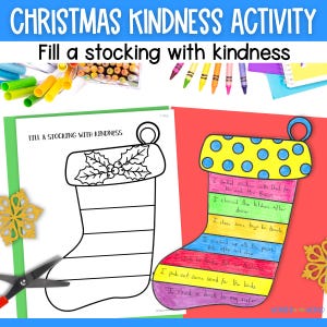 Fill a Stocking With Kindness Christmas Activity for Kids | A4 and 8 ...