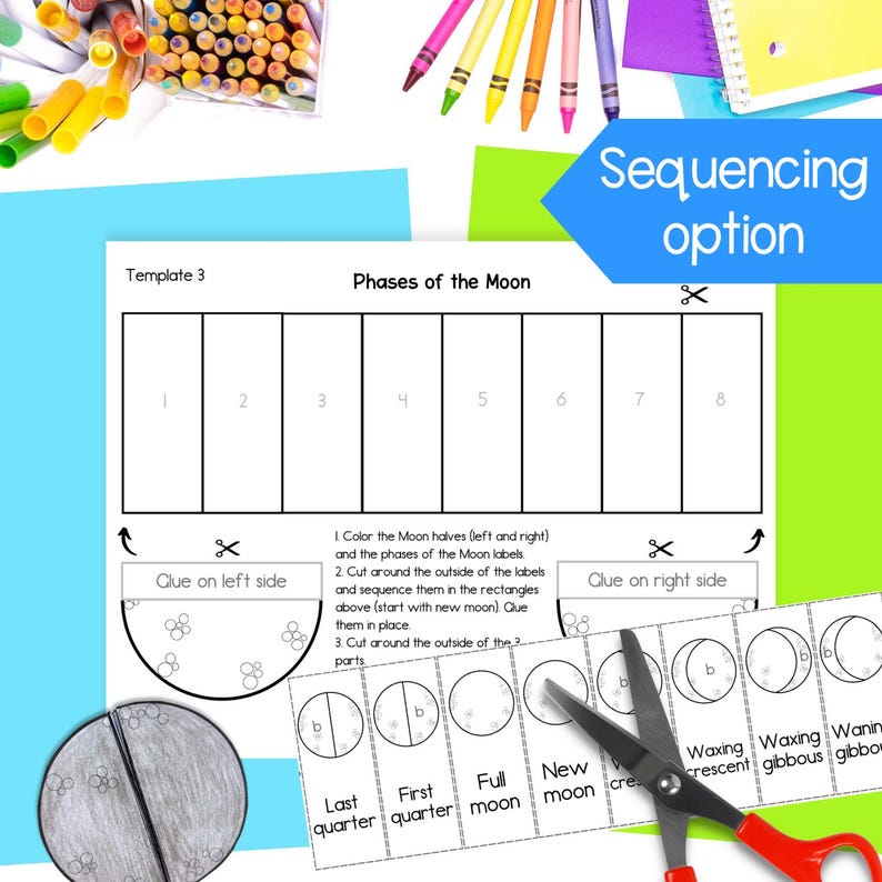 Southern Hemisphere Phases of the Moon Foldout Kid's Craft Activity ...