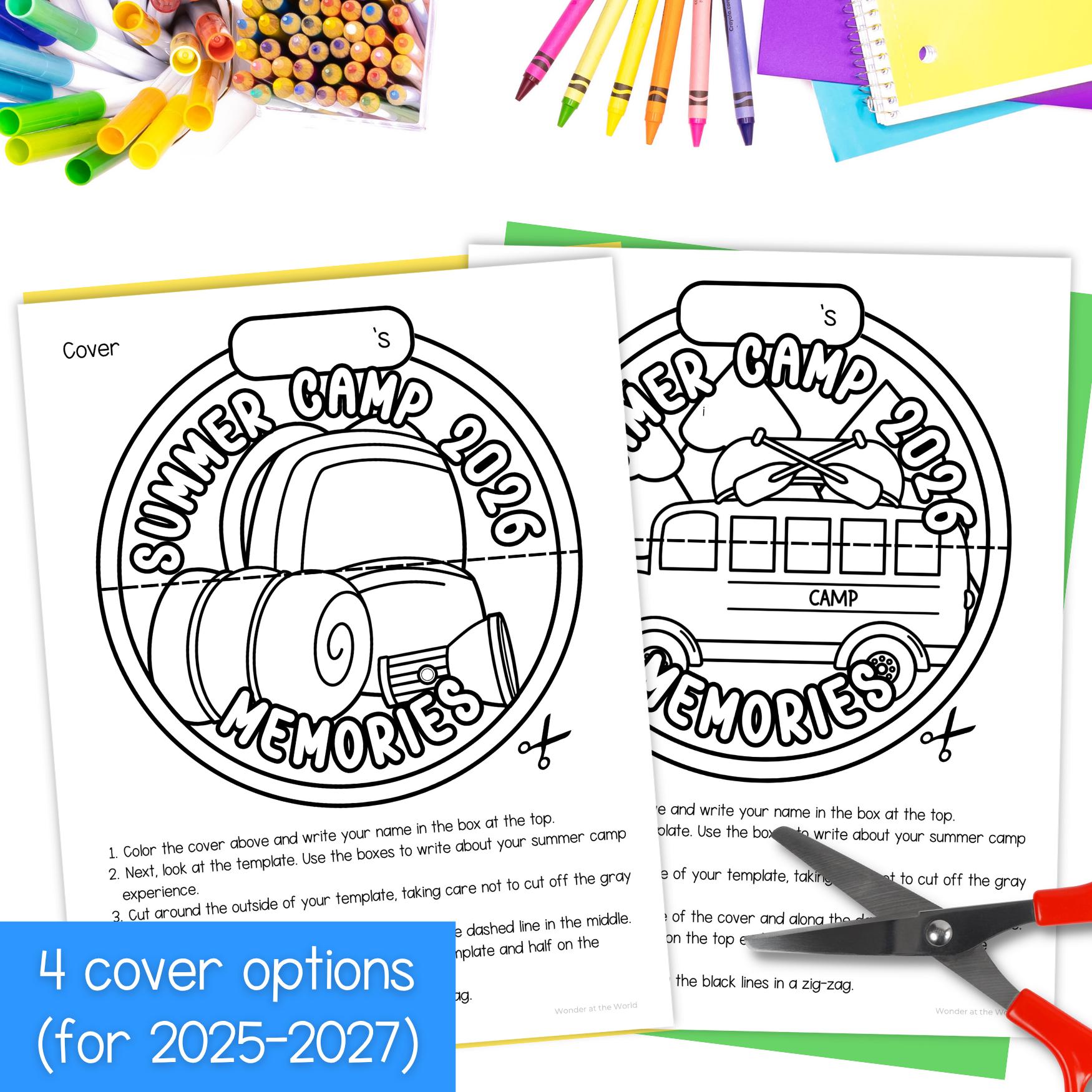 Summer Camp Memories and Reflection Writing Craft Activity for Kids PDF ...