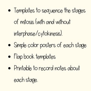 Mitosis Cell Division Foldable Cut and Paste Science Activity and ...