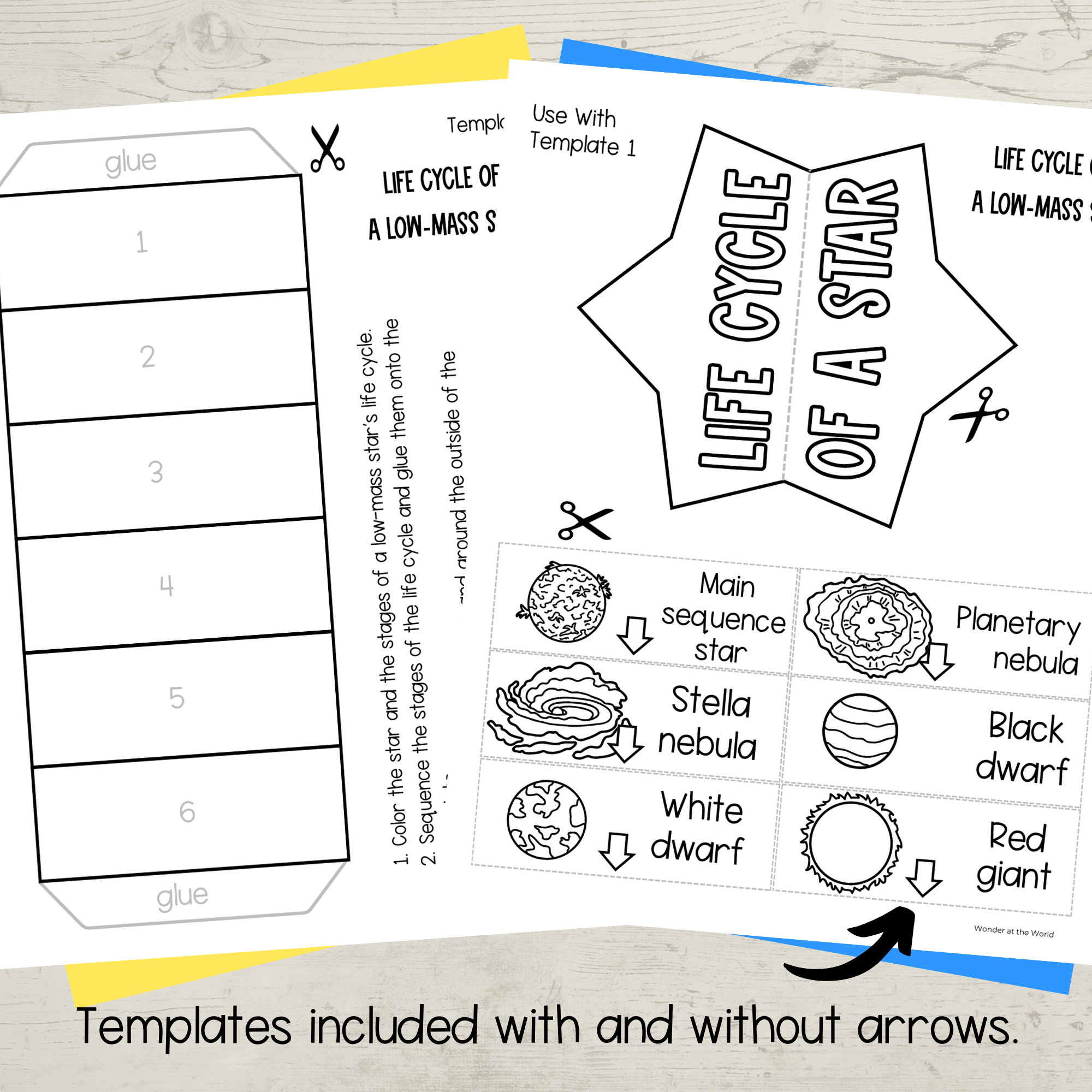 Life Cycle of a Star Foldable Activity for Low and High Mass Stars ...
