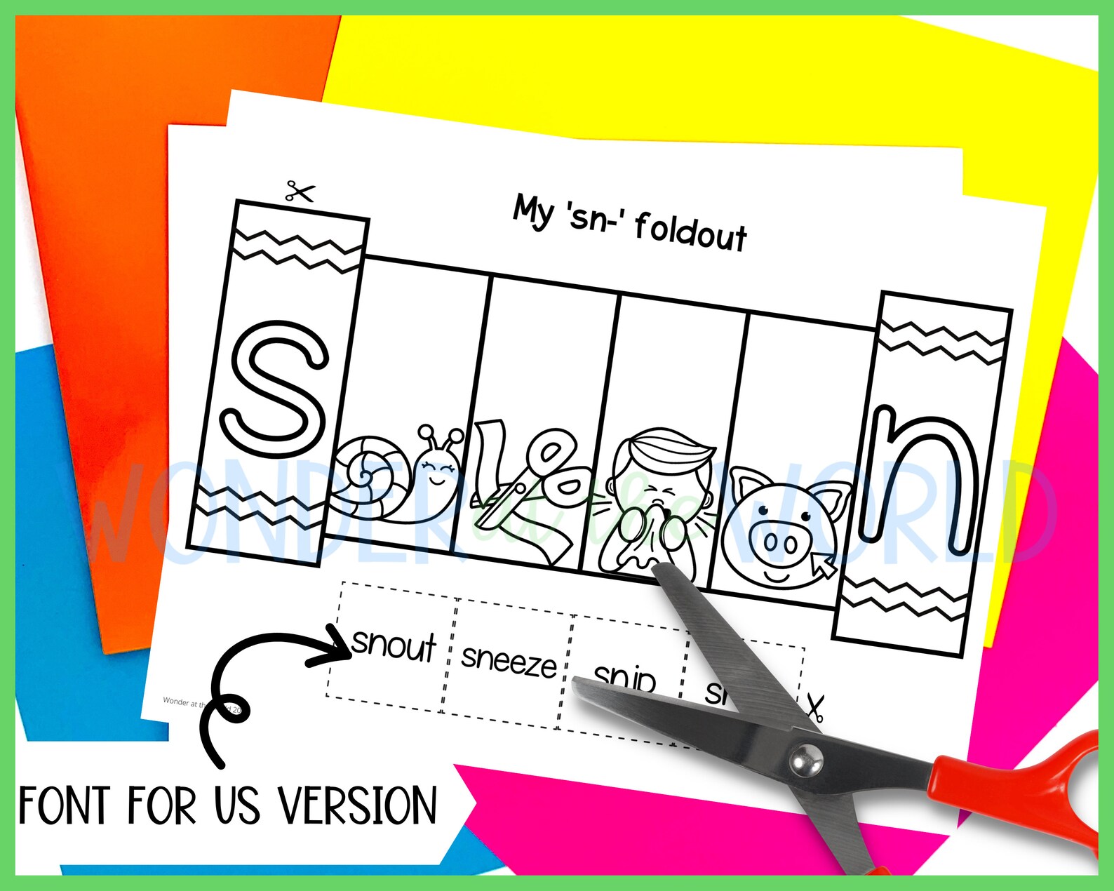 Kindergarten First Grade Sn, Sp, St and Sw Consonant Blends Foldable ...