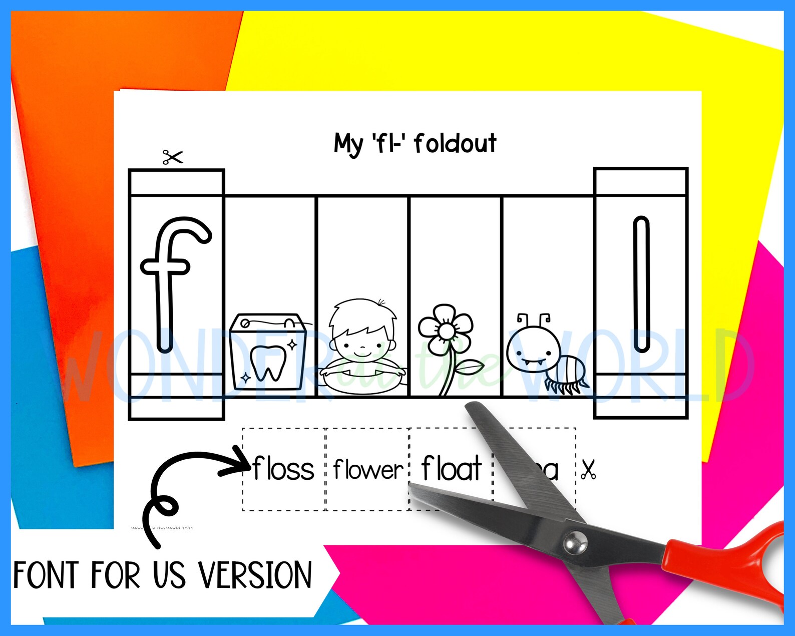 Kindergarten First Grade Bl, Cl, Fl Consonant Blends Foldable Activity ...