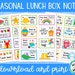 96 Printable Lunch Box Notes for Spring, Summer, Fall Autumn, Winter ...