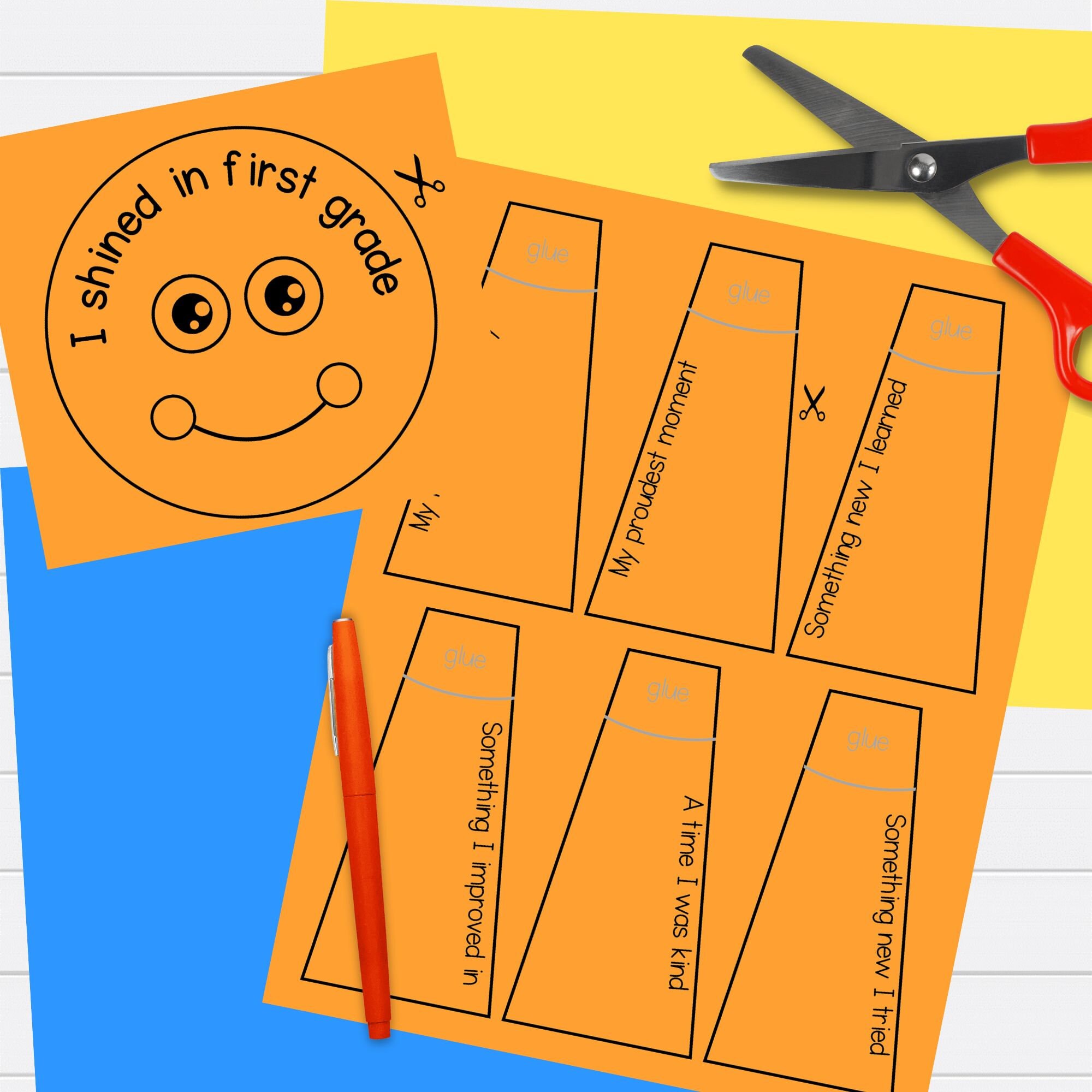 End of Year Last Day or Week of School Sun Writing Craft for Kids ...