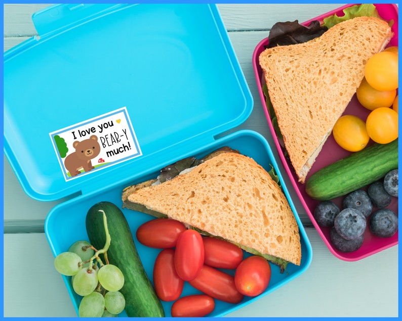 24 Printable Animal Lunch Box Notes for Kids | Printable Digital ...