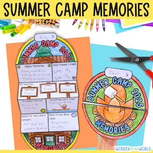 Summer Camp Memories and Reflection Writing Craft Activity for Kids PDF ...