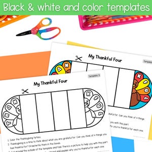 Thanksgiving 'I Am Thankful For' Turkey Gratitude Craft Activity for ...