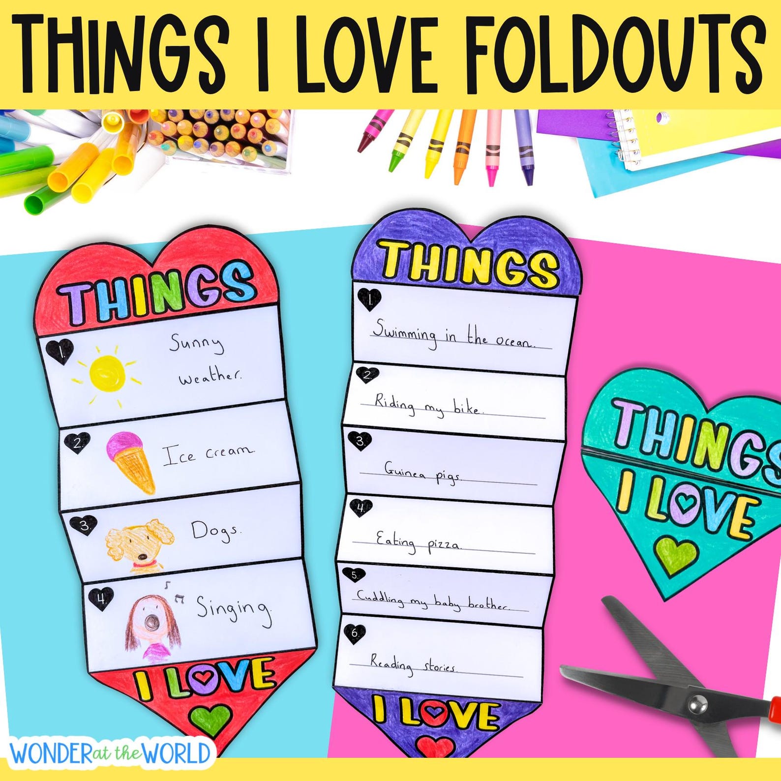 Things I Love Foldouts Valentine's Day Writing Craft Activity for ...
