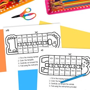 Multiplication Printable Foldout Activity | 2-12 Times Tables | Math ...