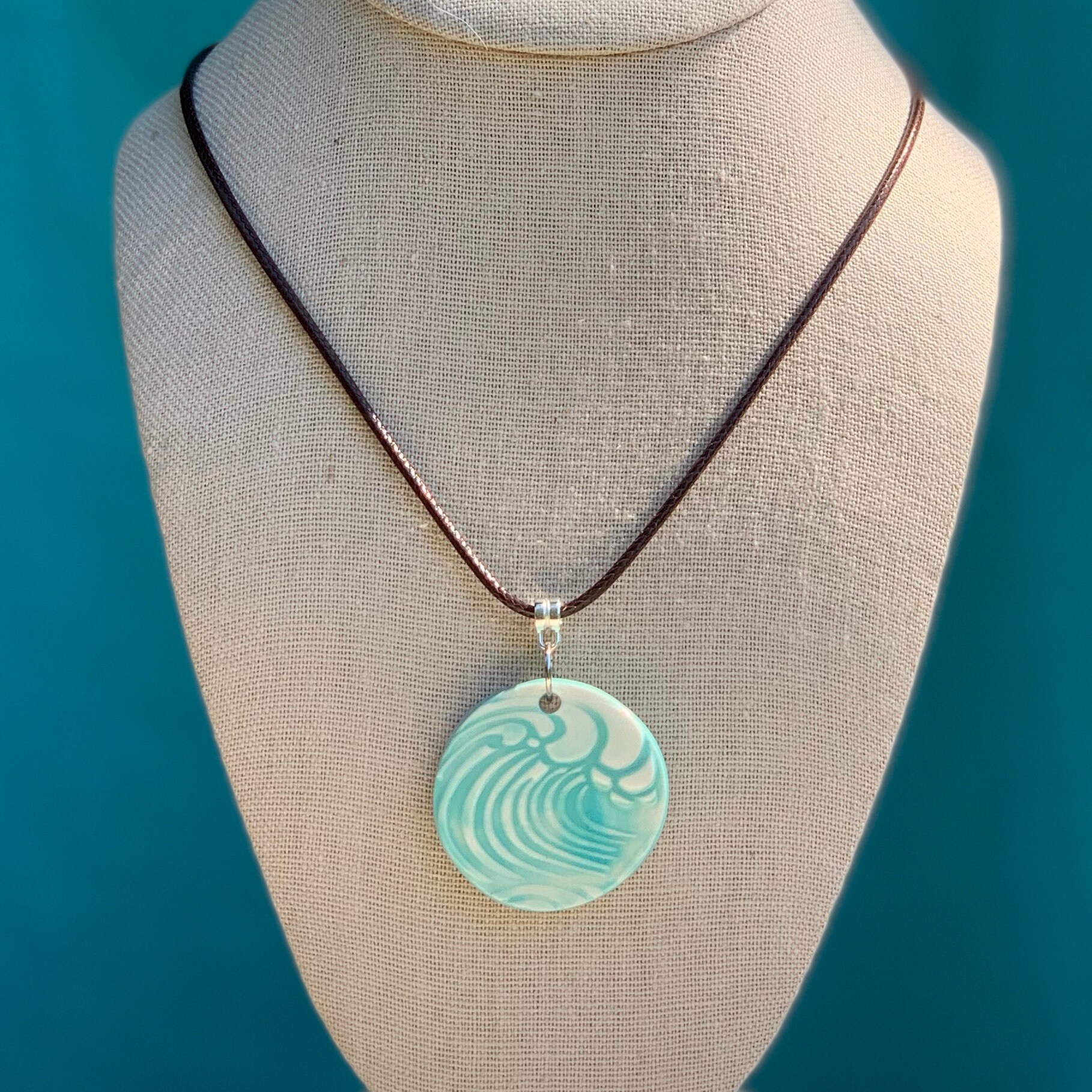 Ocean Waves Pendant Large - Etsy