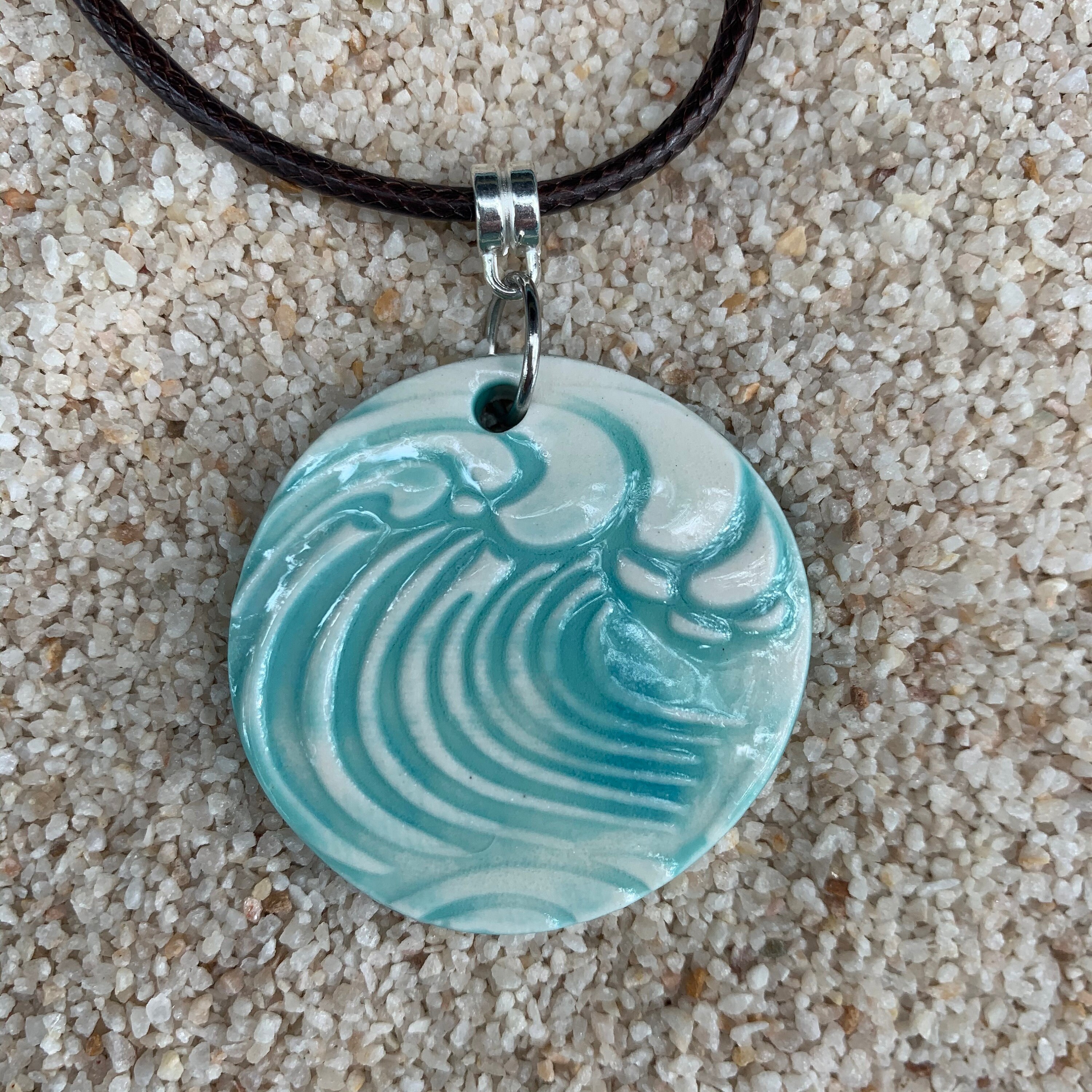 Ocean Waves Pendant Large - Etsy