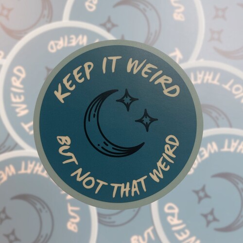 Keep It Weird Sticker Morbid Podcast Colorful Sticker - Etsy