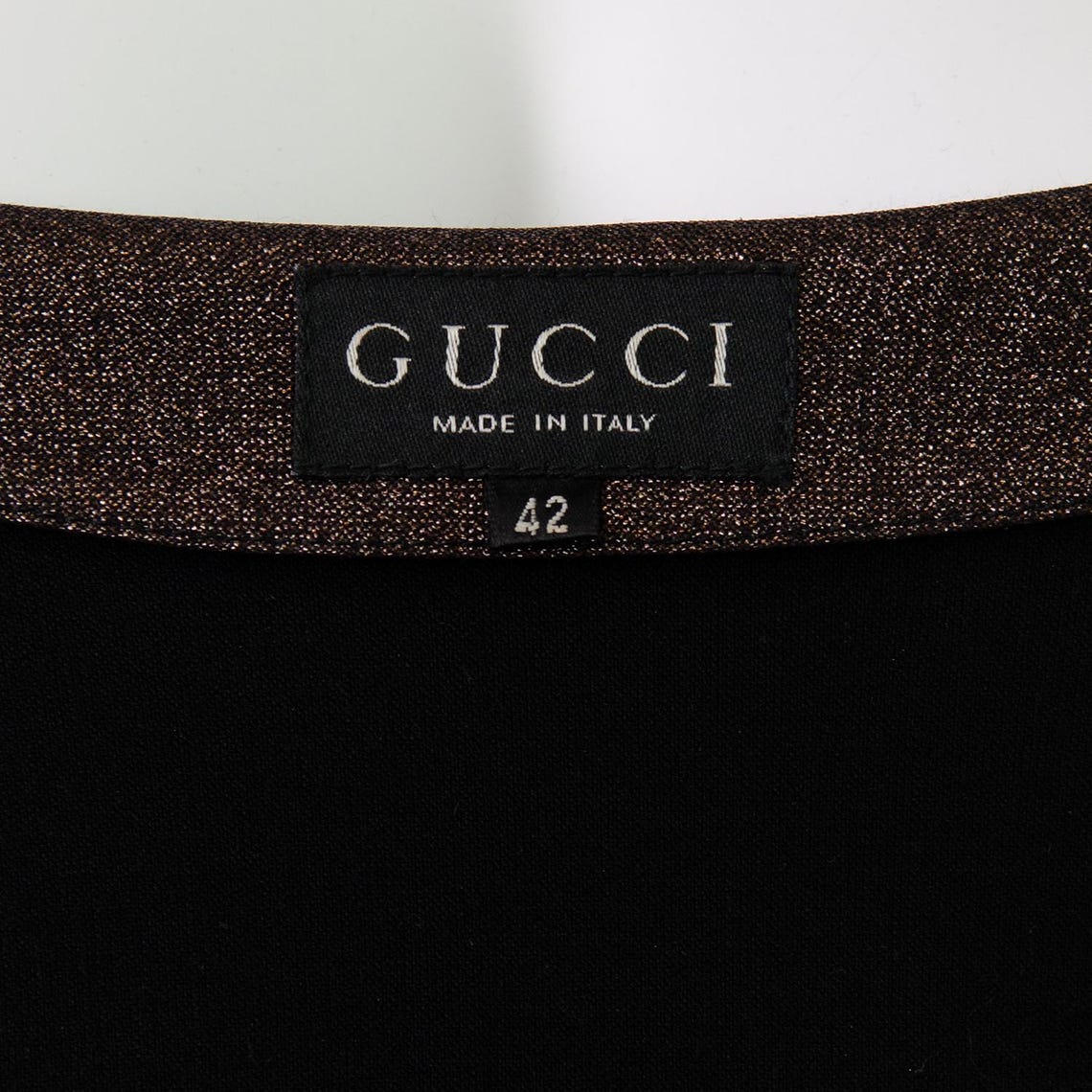 GUCCI by TOM FORD Spring Summer 1997 Runway Iconic Metallic Lurex Dress ...