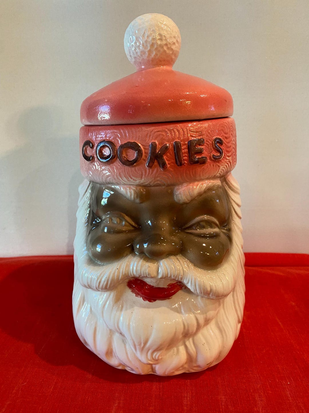 Vintage Mccoy Black Santa Head Cookie Jar - Etsy