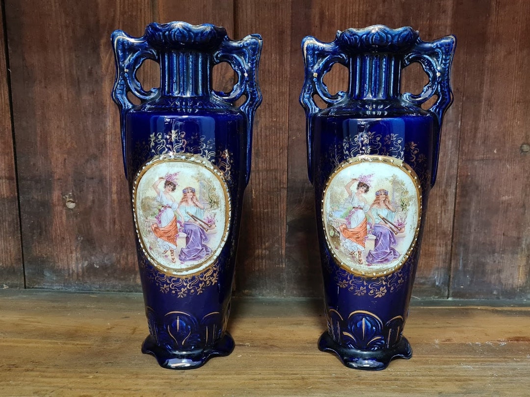 1x Antique Josef Strnact JS Austria 1900-1918s Victorian Hand Painted ...