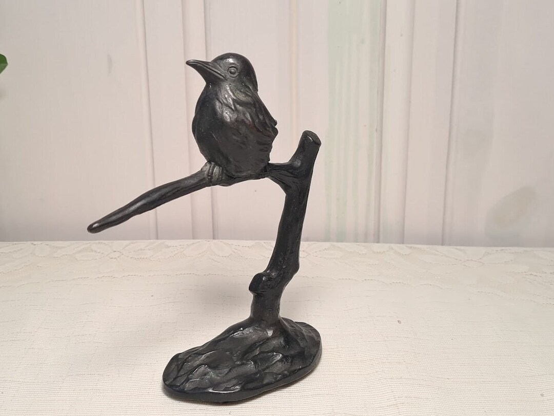 Roland Paris 1894-1945 Bronze Skulptur ''Vogel sitzt auf einem Ast'' um ...