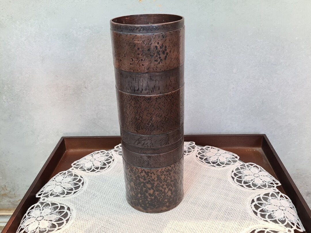 Solid Copper Vase 1730g H-25 Cm Vintage Mid Century Brutalist 1960s ...
