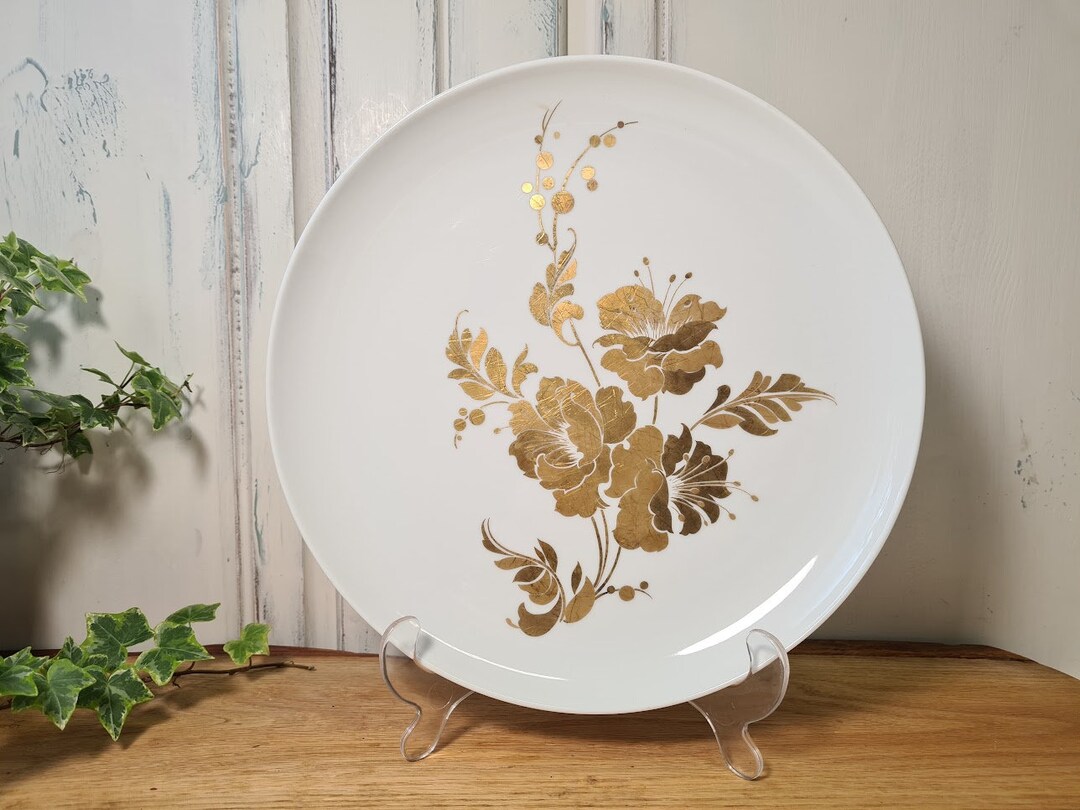 AK Kaiser Porcelain Serving Plate Cherubin Ø-28 Cm White Gold Plate ...
