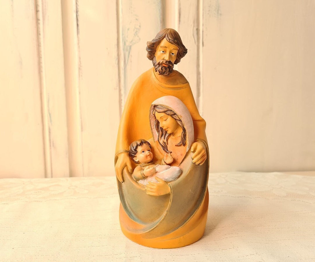 Holy Family Mary Joseph Baby Jesus Figure Nativity Block Nativity ...