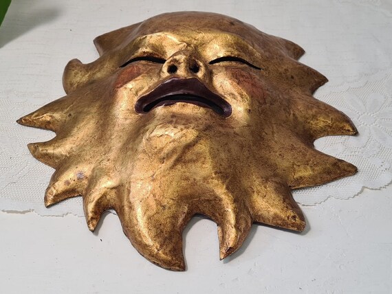 Original Venetian mask sun headdress masked ball wall… - Gem