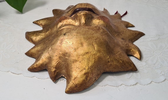Original Venetian mask sun headdress masked ball wall… - Gem