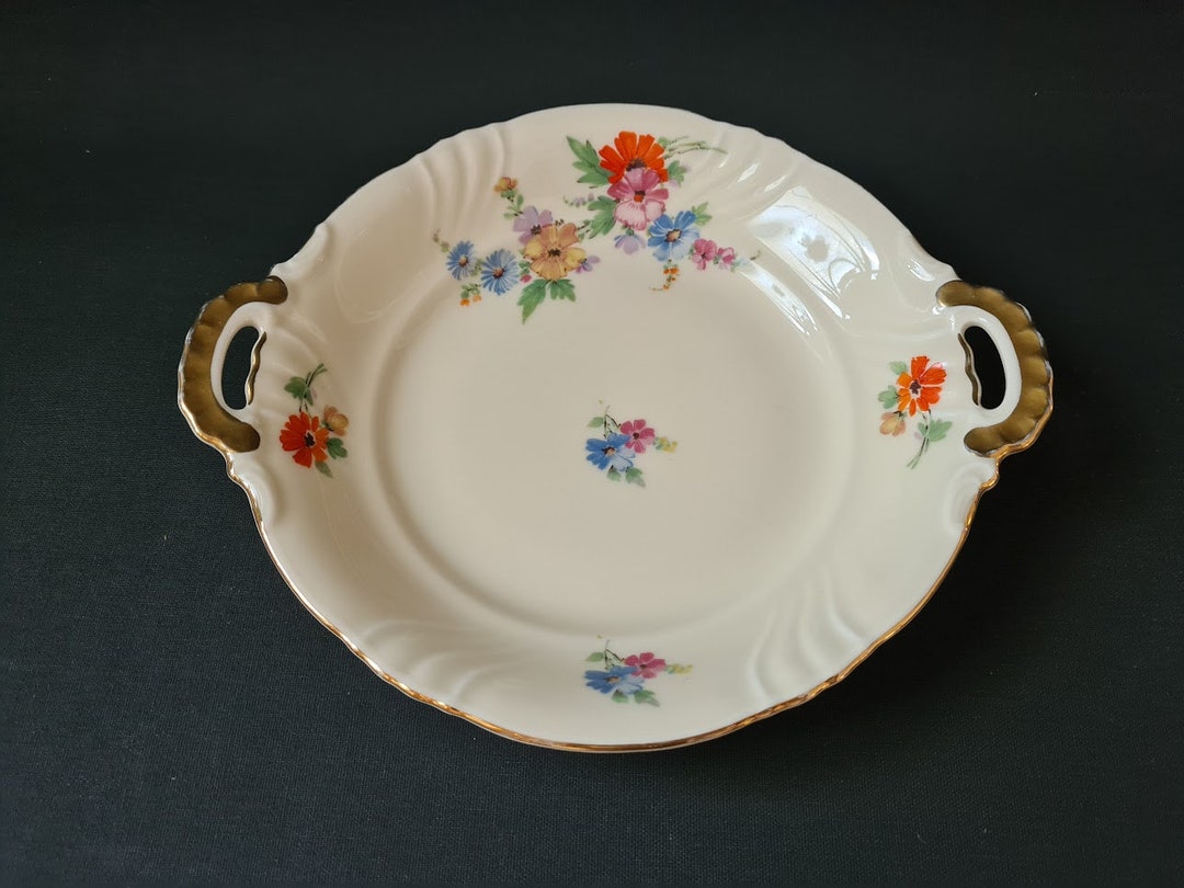 Thomas Ivory Bowl Porcelain Floral Gold Rim Small Bowl Serving Plate ...