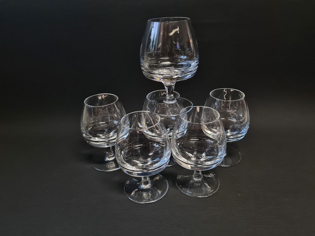 Gral-glashütte Set of 6 Cognac Glasses ''juwel'' 1964 Crystal Glass ...