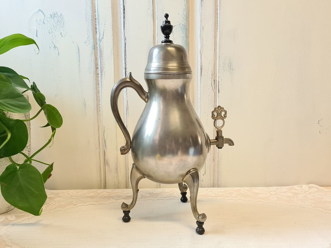 Antique BSF Dröppelmina Pure Tin Crane Pot Coffee Pot Samovar - Etsy ...